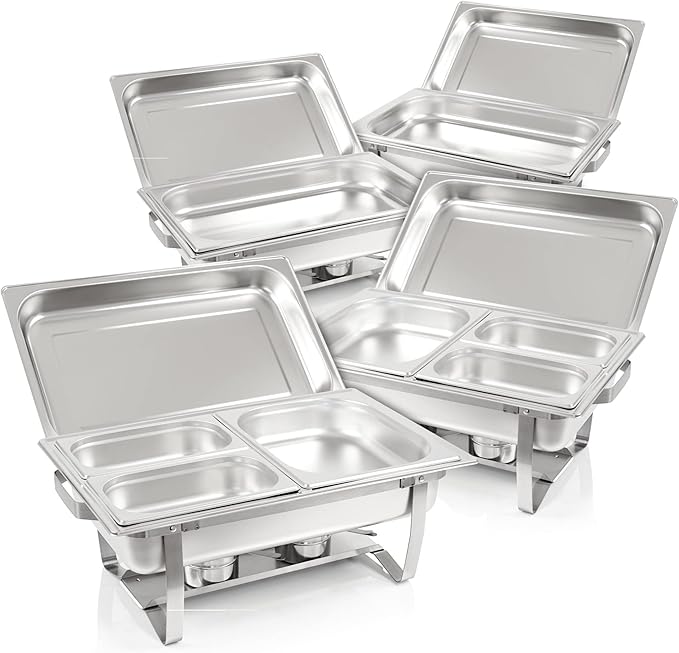 Mahlzeit plat-réchaud Set professionnel Grenoble, 4 x acier inoxydable ...