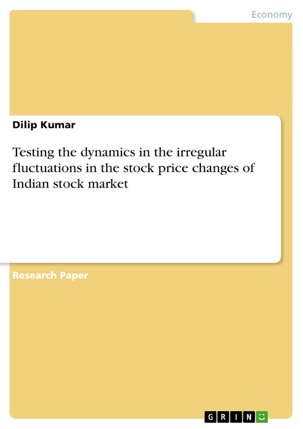 Testing the dynamics in the irregular fluctuations in the stock price ...