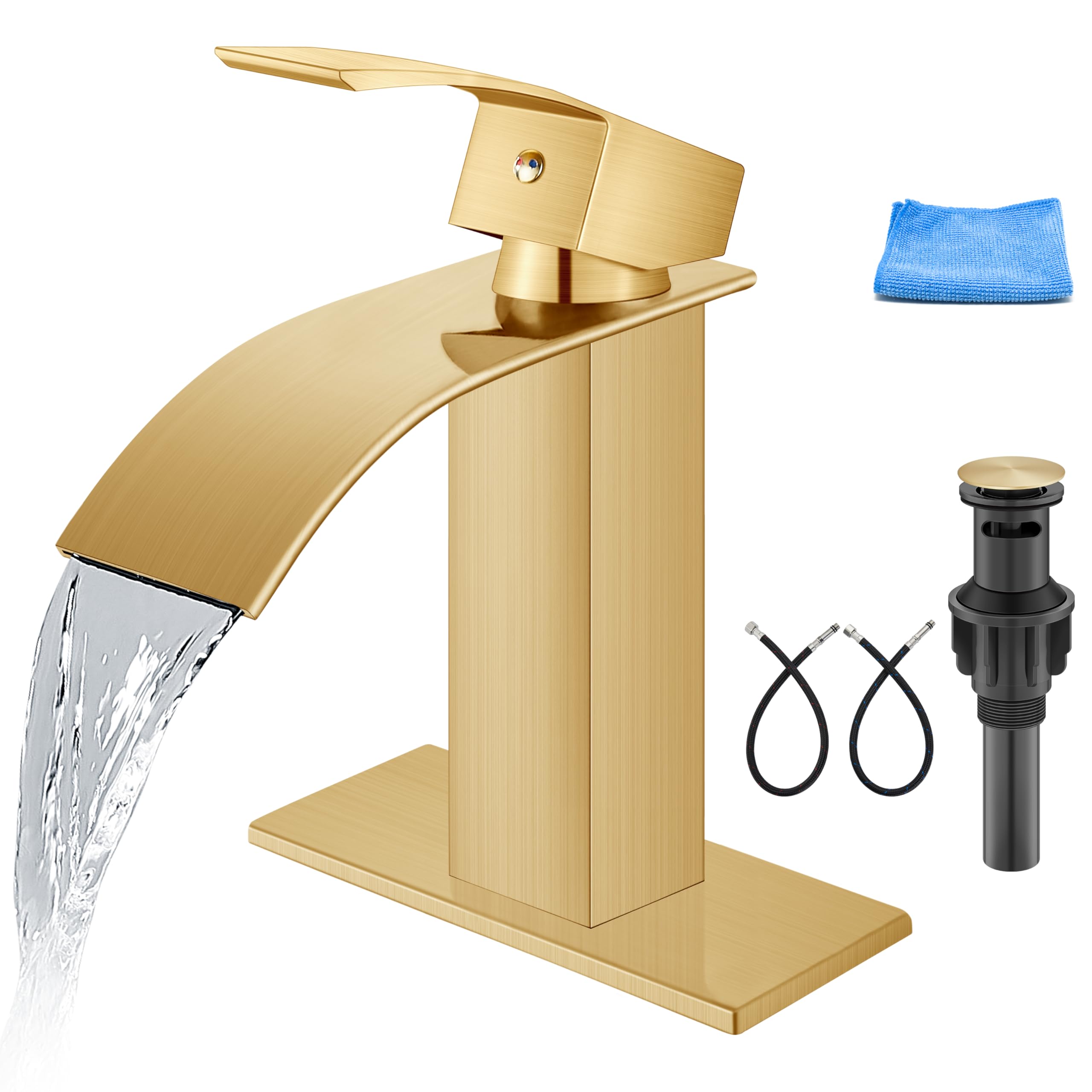 Aolemi Bathroom Faucet Single Handle 1 Hole Deck Mount Lavatory Vanity ...