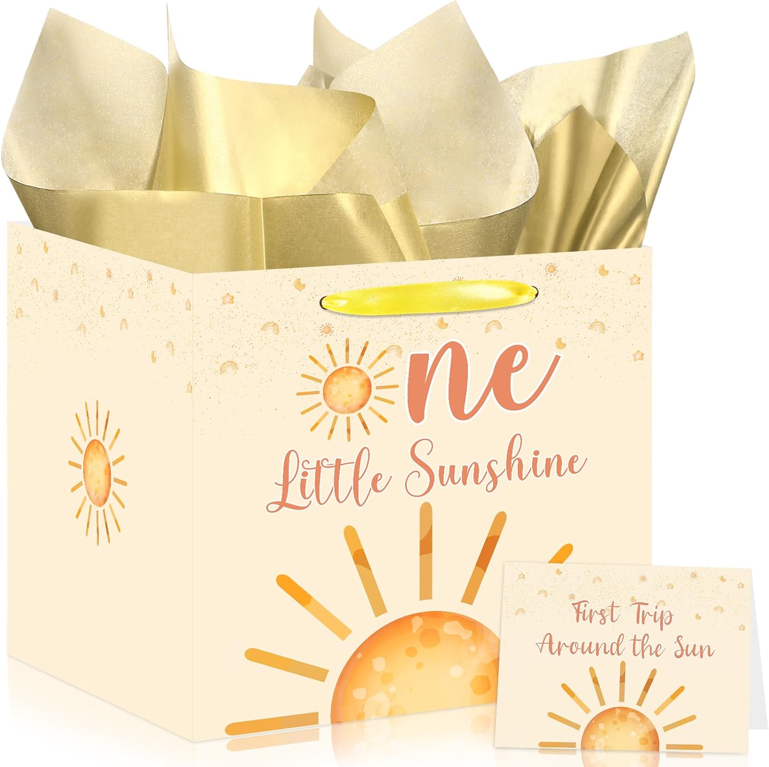 Amazon.com: Woosytoo Extra Large Boho Sun 1st Birthday Gifts Bag, First ...