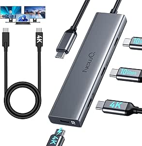 Amazon.com: USB C Video Splitter for USBC PD Monitor, Portable Screen ...