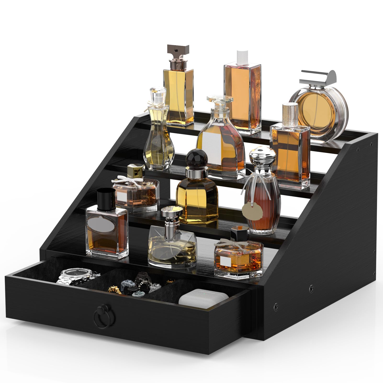 Amazon.com: upcessory Wooden Cologne Organizer for Men, 4 Tier Cologne ...