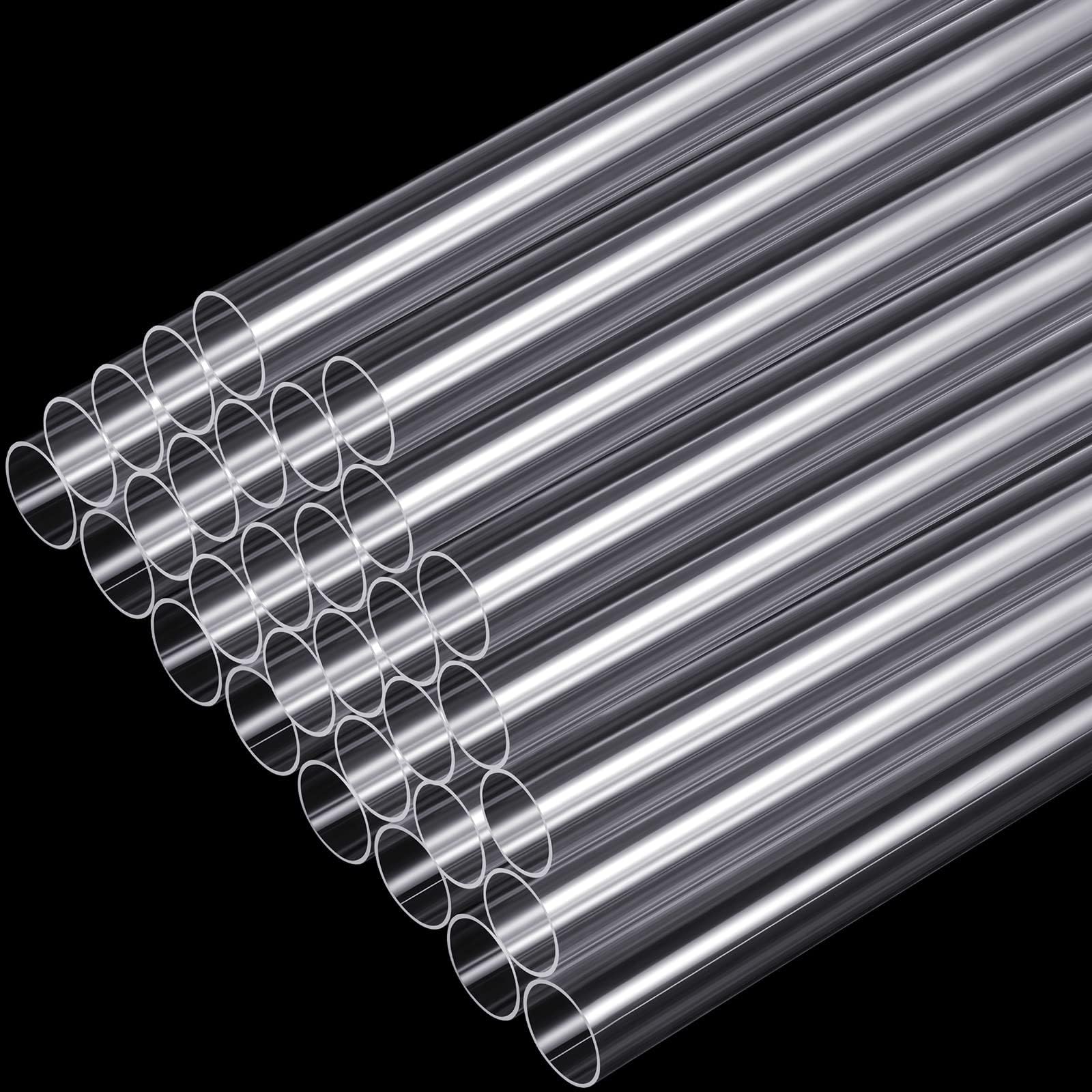 Amazon.com: Clear Acrylic Tubes | Rigid - 3/8" OD x 1/4" ID x 12" Long ...