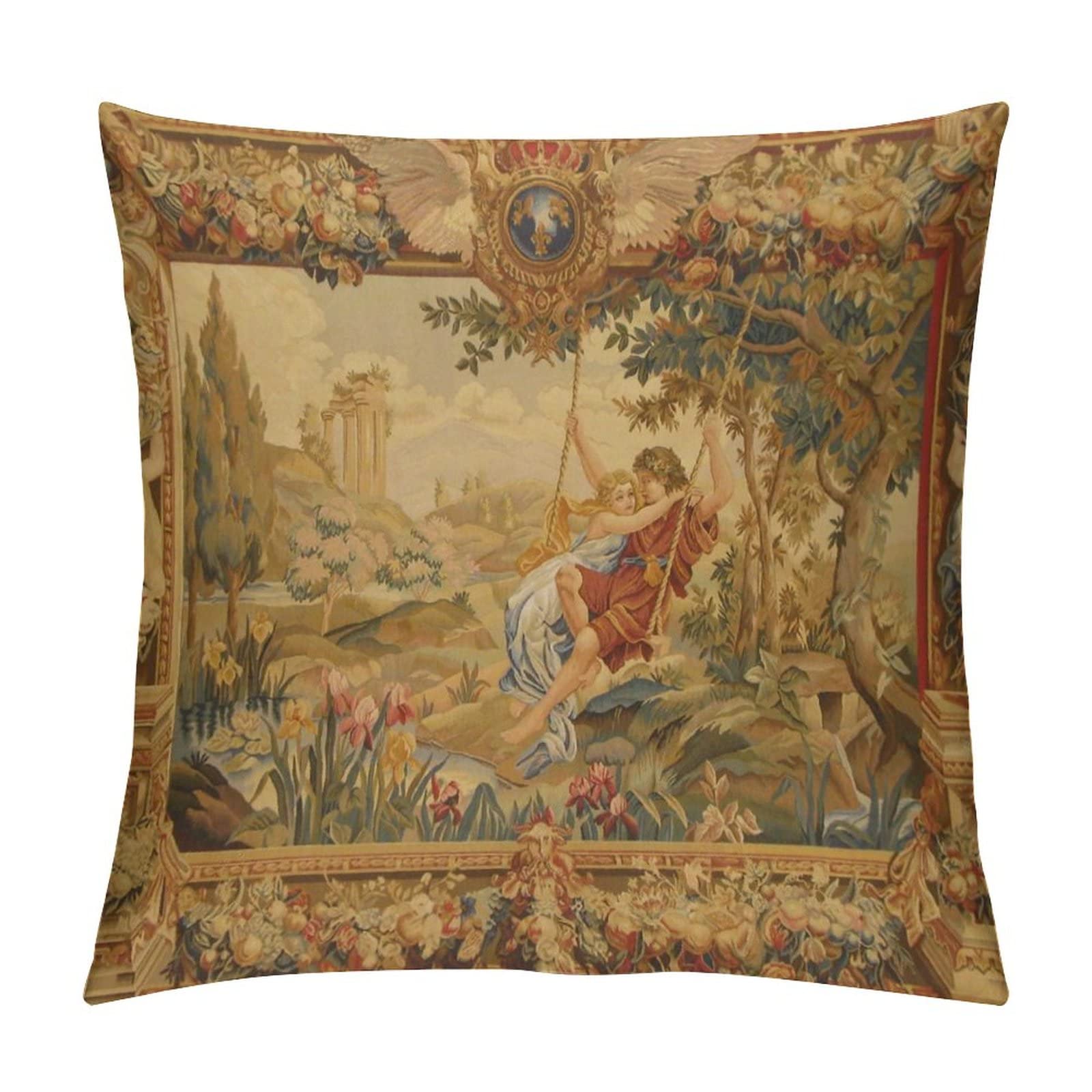 Amazon.com: Rugs French Tapestry Throw Pillow Case Square Cozy Pillow ...
