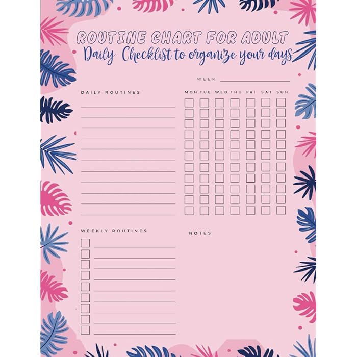 Buy Routine Chart For Adult Daily Checklist To Organize Your Days Get buy-routine-chart-for-adult-daily-checklist-to-organize-your-days-get