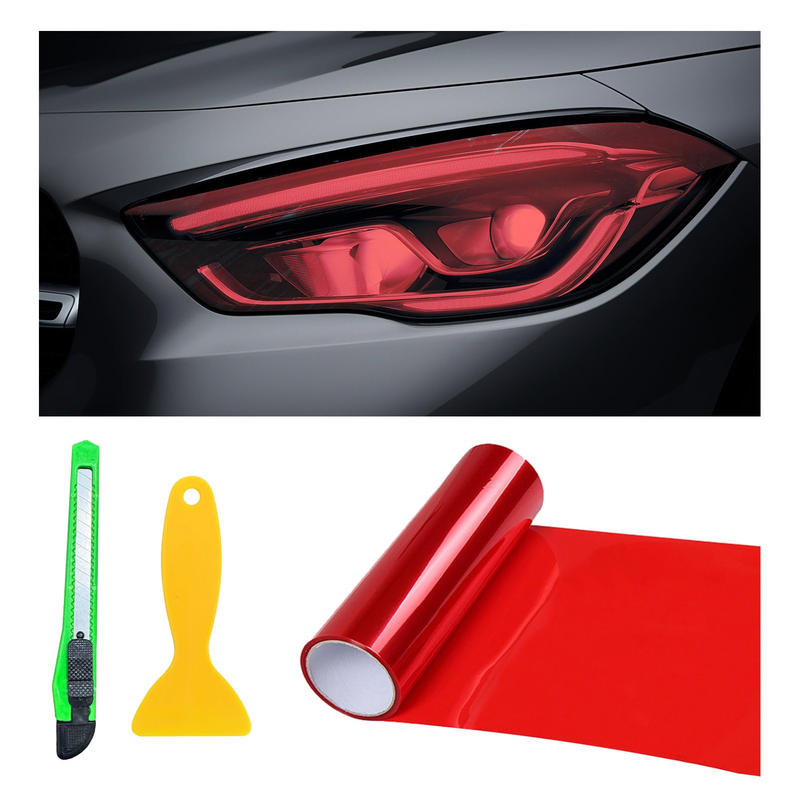 Amazon.com: Suvnie 12 × 48 Inch Car Light Tint Film, Shiny Chameleon ...