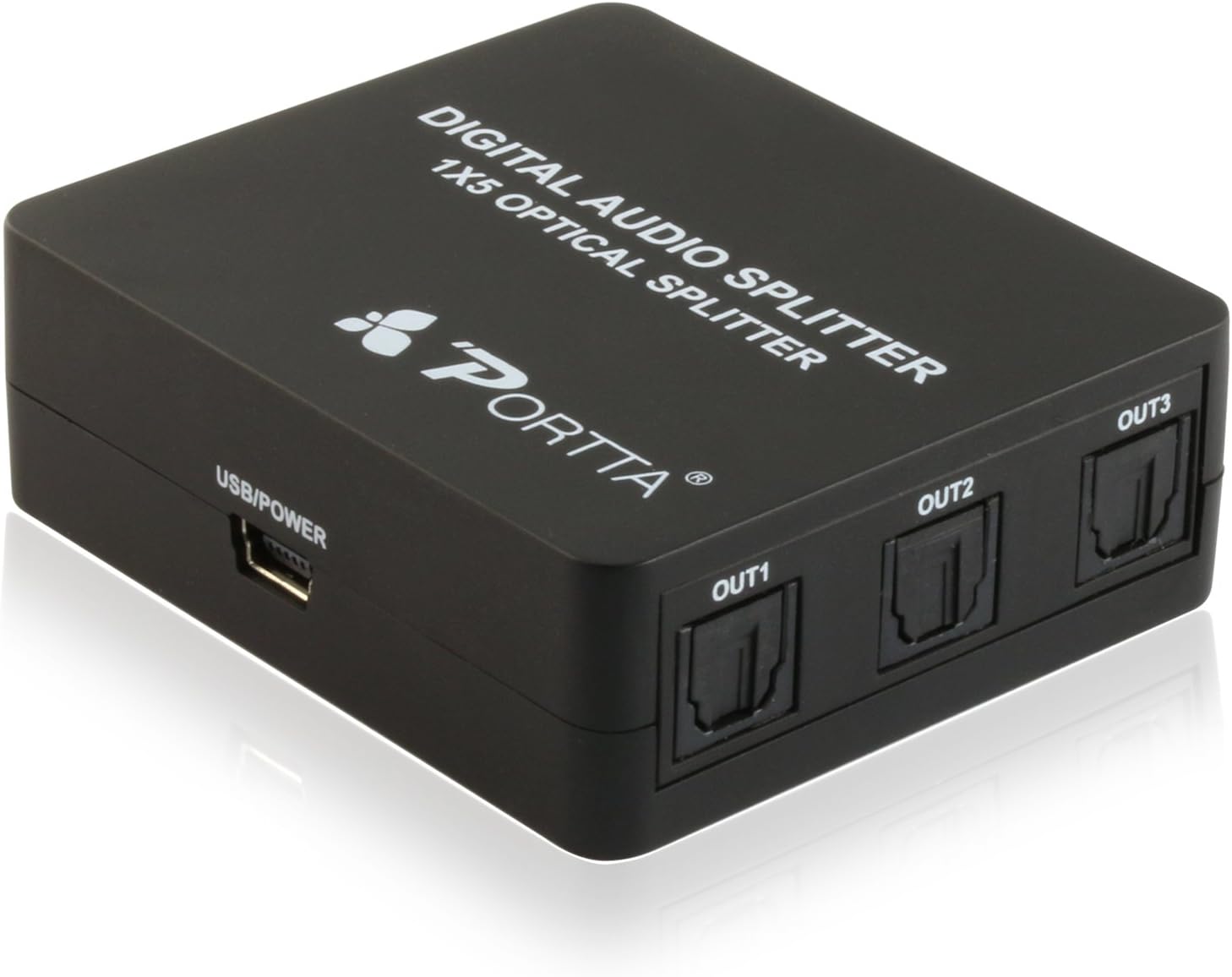 Amazon.com: SPDIF Toslink Optical Splitter, Portta Toslink 1x5 Audio ...