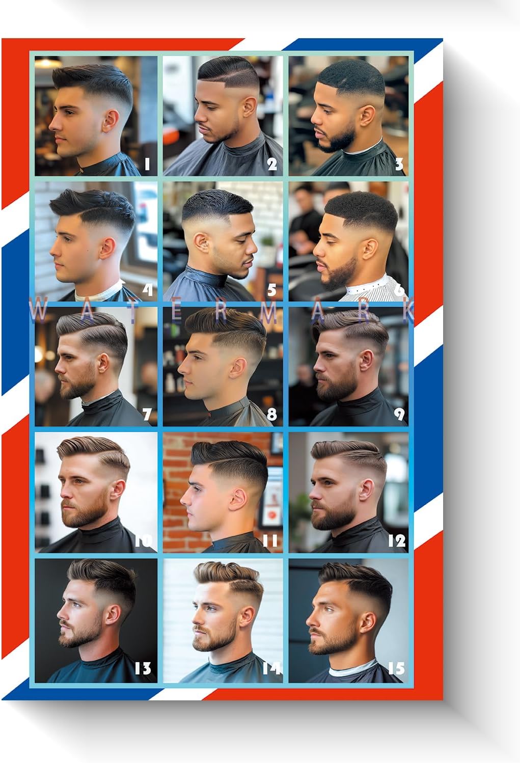 Amazon.com: 2025 Barber Shop Salon Hair Cut for Men Chart Canvas Poster ...