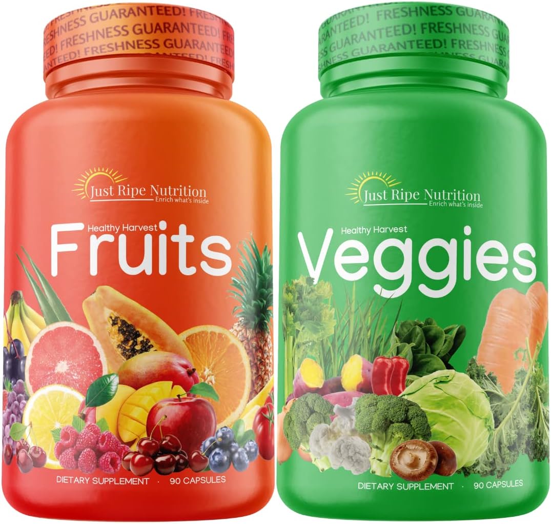 Amazon.com: Just Ripe Nutrition Fruits and Veggies Supplement - 90 ...