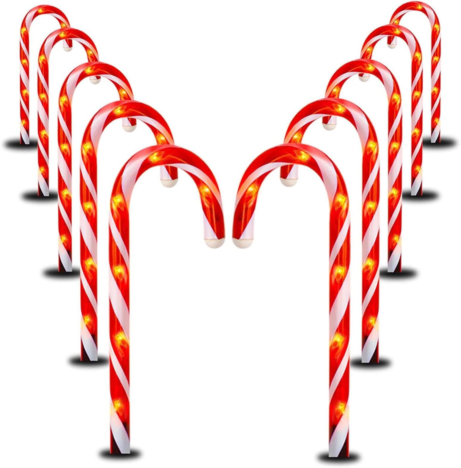 Amazon.com: Lighted Candy Canes 28" High Bundle of 6 (2 - 3pks.) Indoor ...