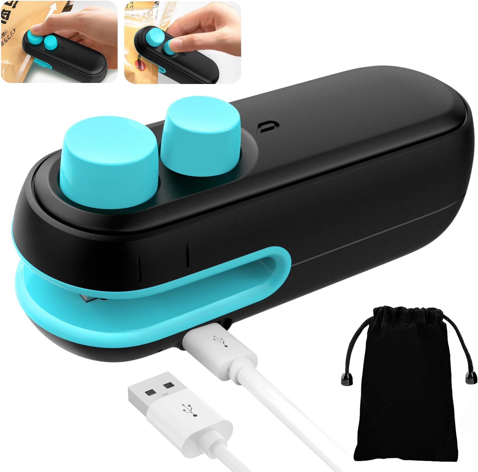 Buy SKYWILLA Portable Mini Sealing Machine, 2 in 1 USB Rechargeable ...