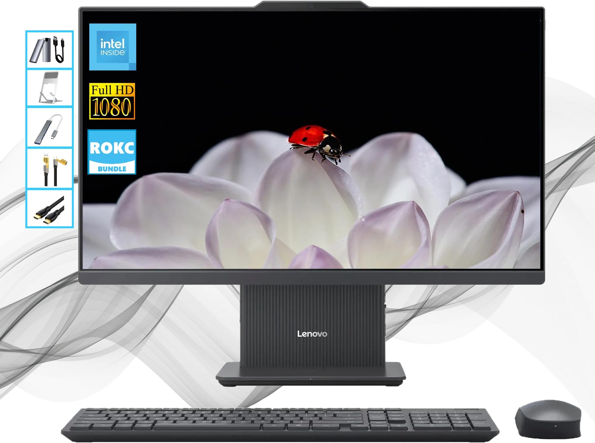 Amazon.com: Lenovo ThinkCentre AIO 24" FHD IPS All-in-One Computer ...