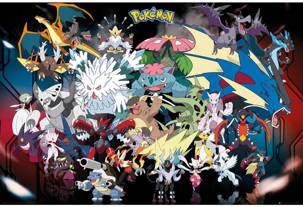 Amazon.com: GB eye Pokémon Eevee Evolution 61 x 91.5cm Maxi Poster ...