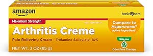 Amazon.com: Amazon Basic Care Arthricream, Trolamine Salicylate 10% ...