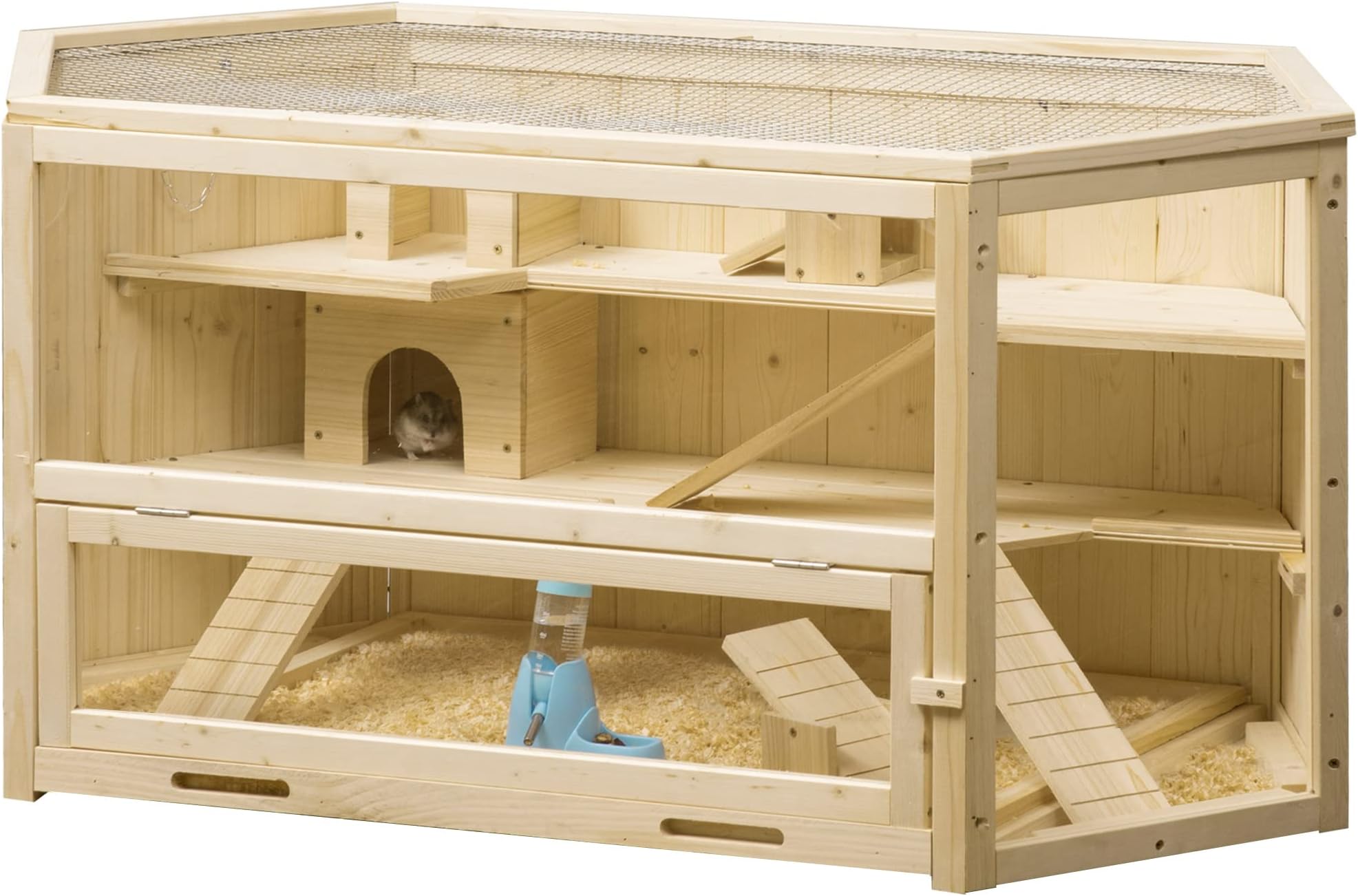 PawHut Large Hamster Cage Rodent Mouse Pet Small Animal Kit Large ...