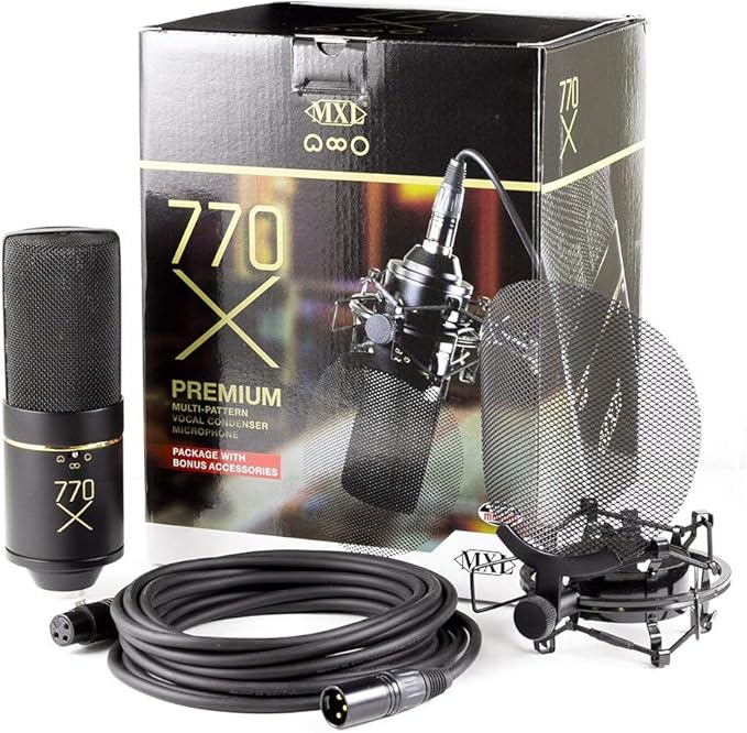 Amazon.com: MXL Mics MXL 770X Multi-Pattern Condenser Microphone ...