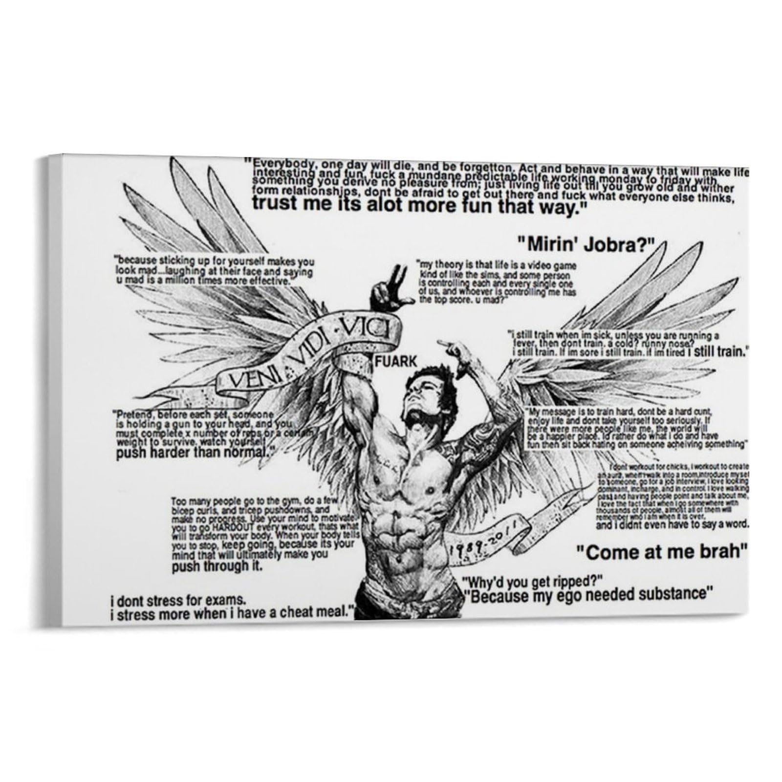 Zyzz Shavershian Quotes Amazon.com: JDKFJI Zyzz Aziz Shavershian