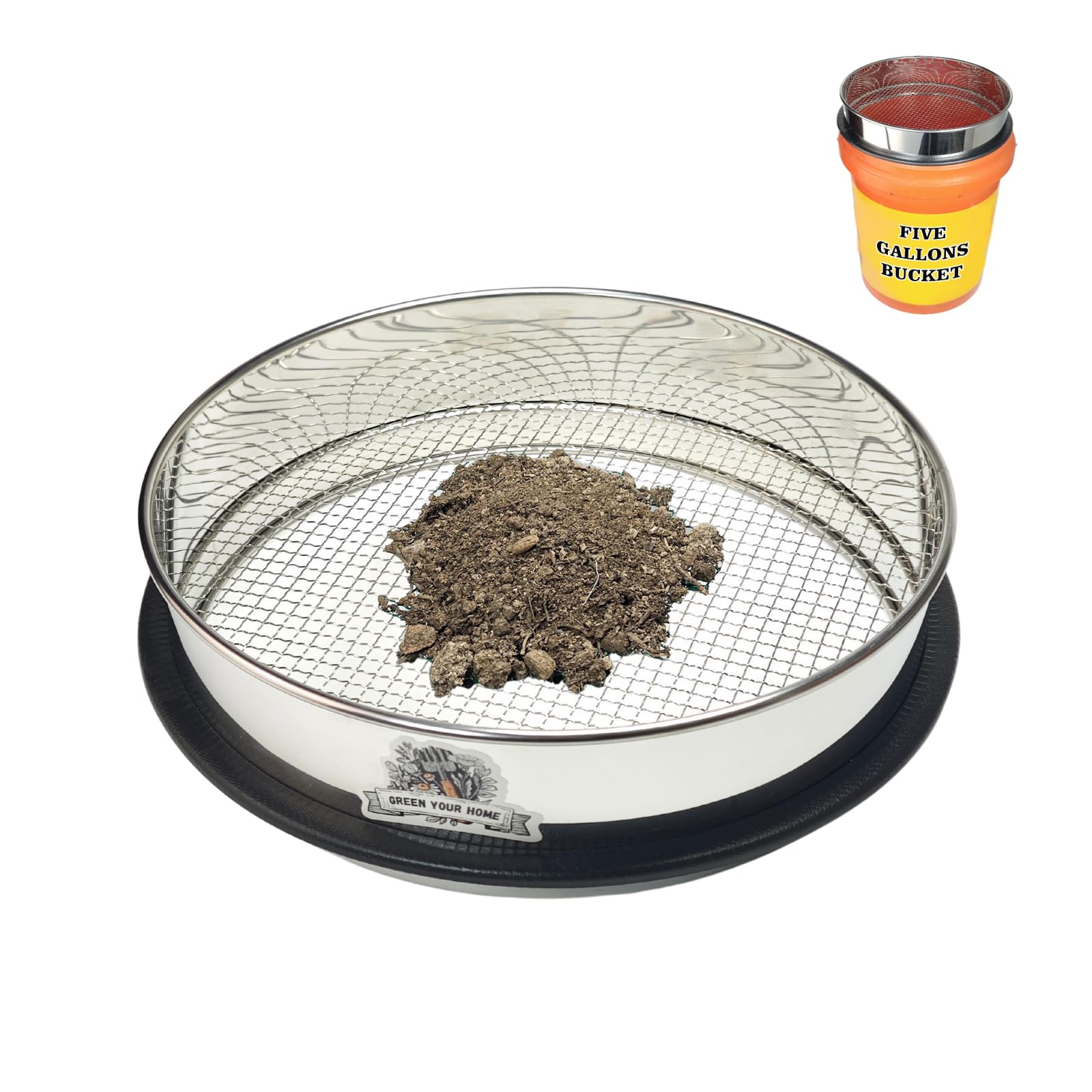 Amazon.com : Upgraded Thickened Soil Sifter, 1/4'' Stainsteel Steel ...