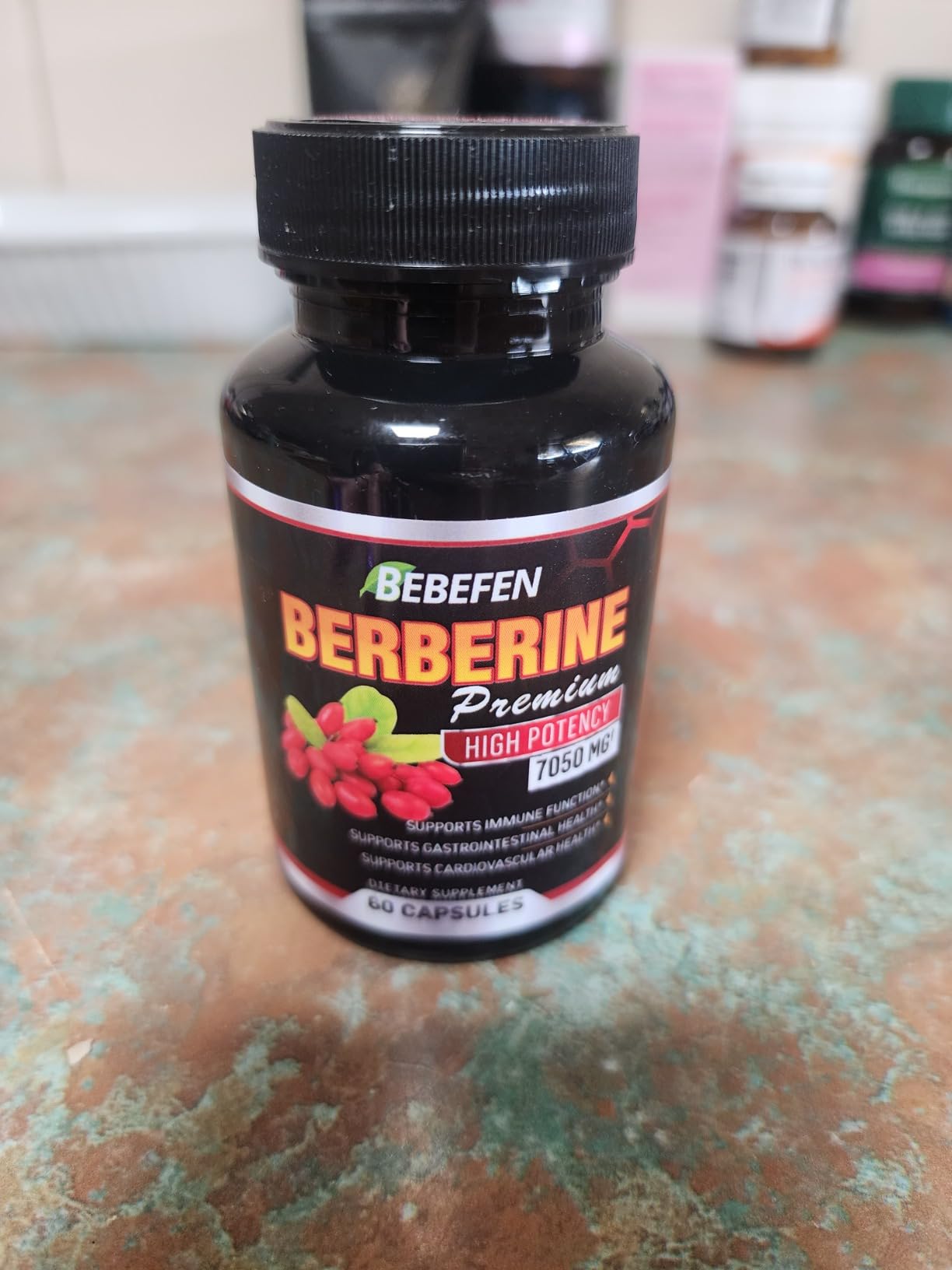2 Packs Premium Berberine Supplement - 7050mg Formula Pills with Black ...