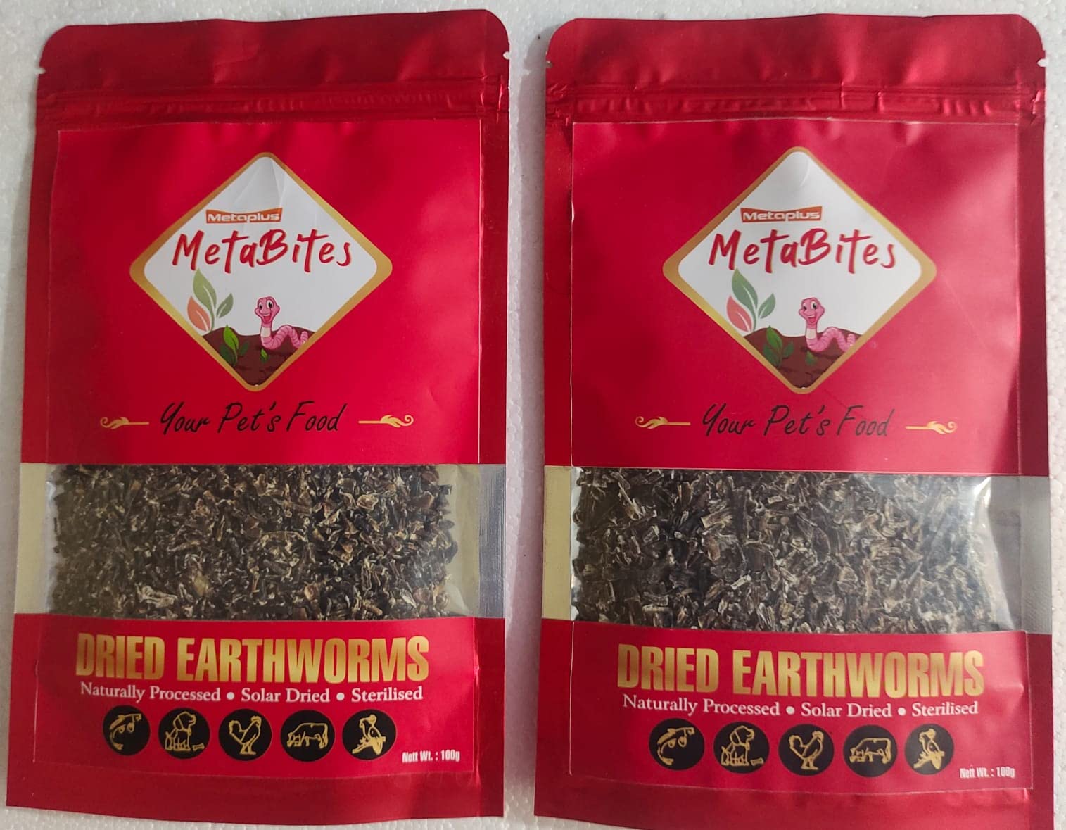 Buy Meta Plus Processed (Fish Food) Dried Earthworms for Fish and Birds ...