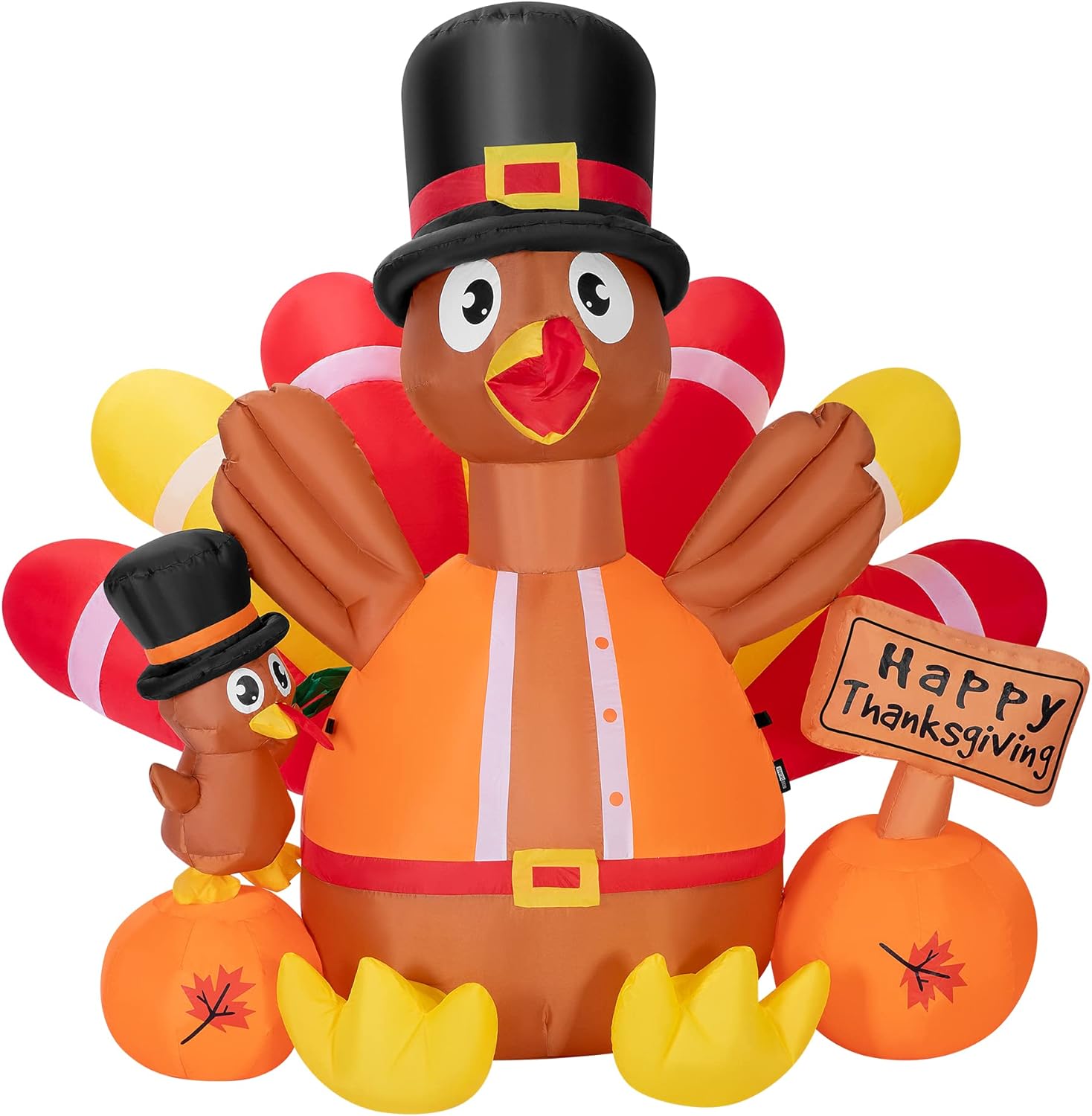 Amazon.com: VIVOHOME 4.9 FT Inflatable Turkey with Built-in LED Lights ...