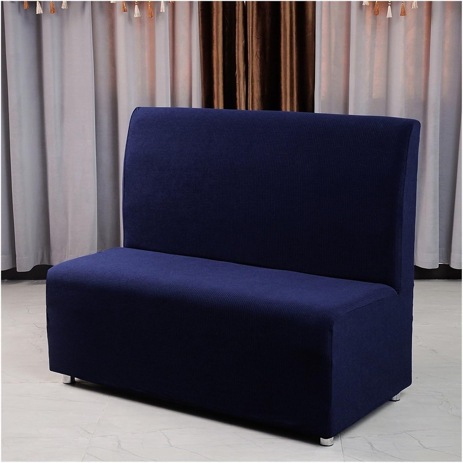Amazon.com: Slipcovers,Armless Sofa Card Seat Cover,Futon Cover Stretch ...