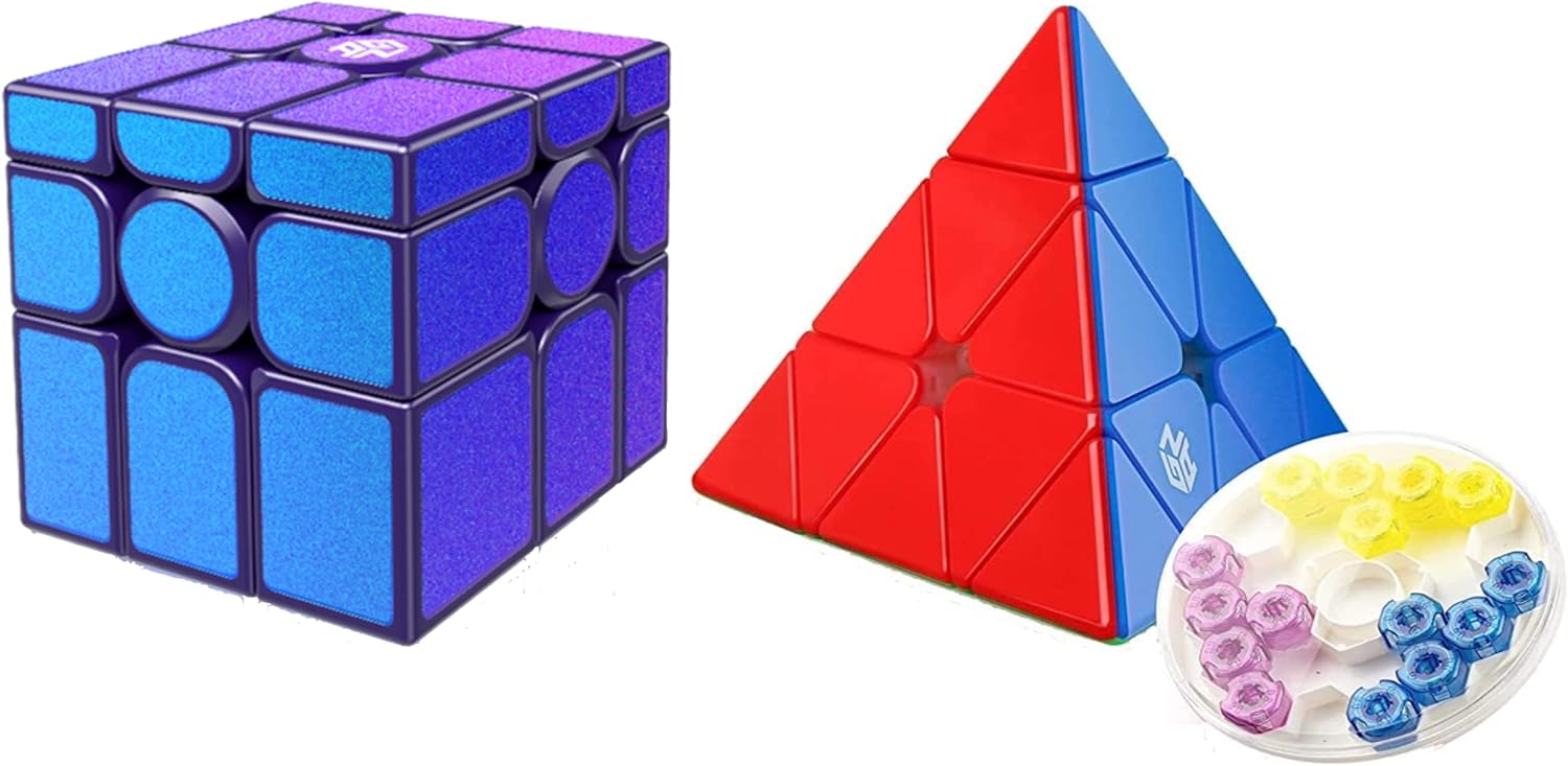 Amazon.com: GAN Speed Cube Set Gan Mirror M 3x3 and Pyraminx 60 Magnets ...