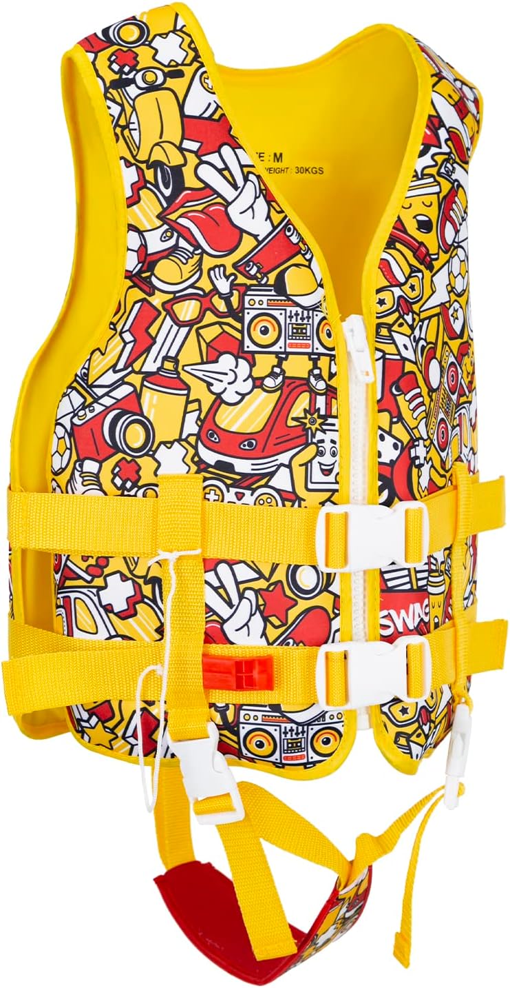 Amazon.com : MicaYoung Swim Vest Buoyancy Swimming Jacket for Boys and ...