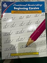 Carson Dellosa Beginning Cursive Handwriting Workbook for Kids Ages 7 ...