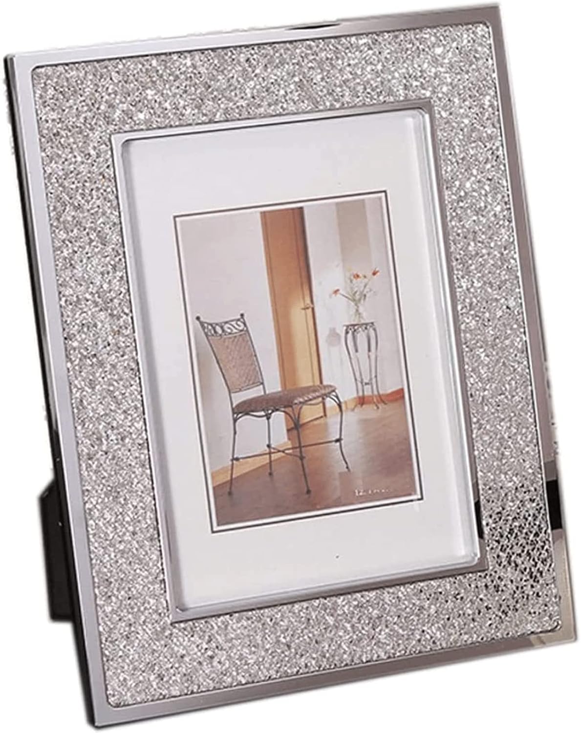 Amazon.com - Light Luxury Picture Frame, Modern Silver Glitter Photo ...