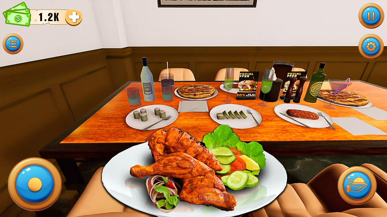 Real Restaurant Bar Simulator Games 3D: Restaurant Kitchen Cooking ...