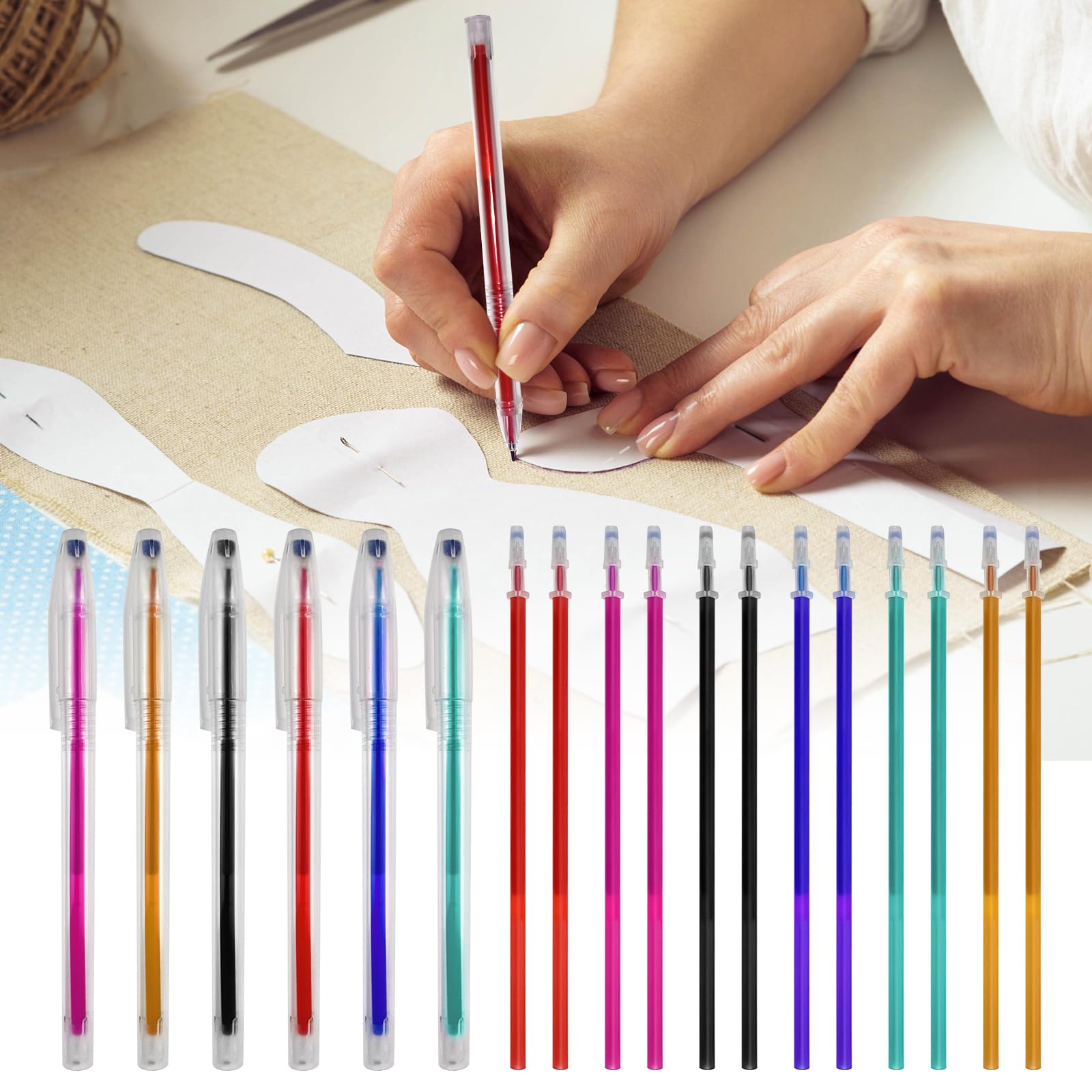 Amazon.com: 48pcs Heat Erasable Pens for Fabric, Assorted Colors ...