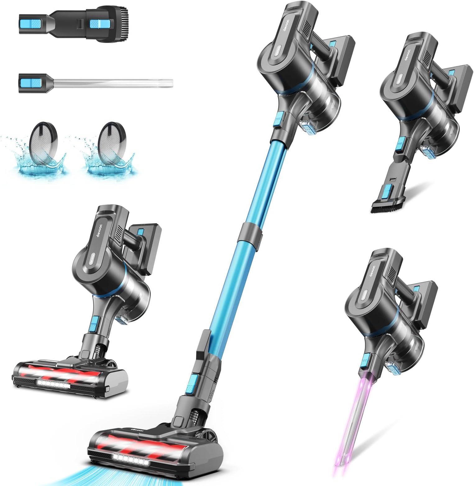 Amazon.com - Dezkly Cordless Vacuum Cleaner, 8 in 1 Lightweight Stick ...