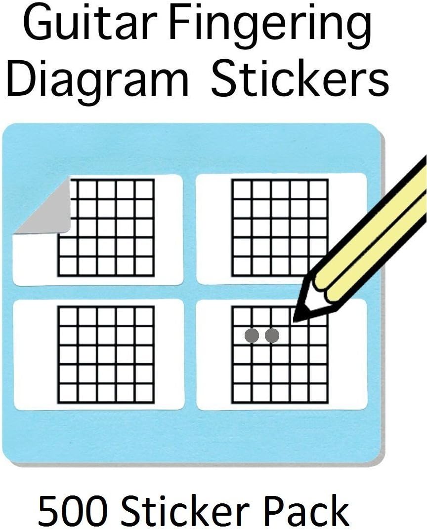 Amazon.com - Guitar Chord and Fingering Stickers (500 Sticker Pack)