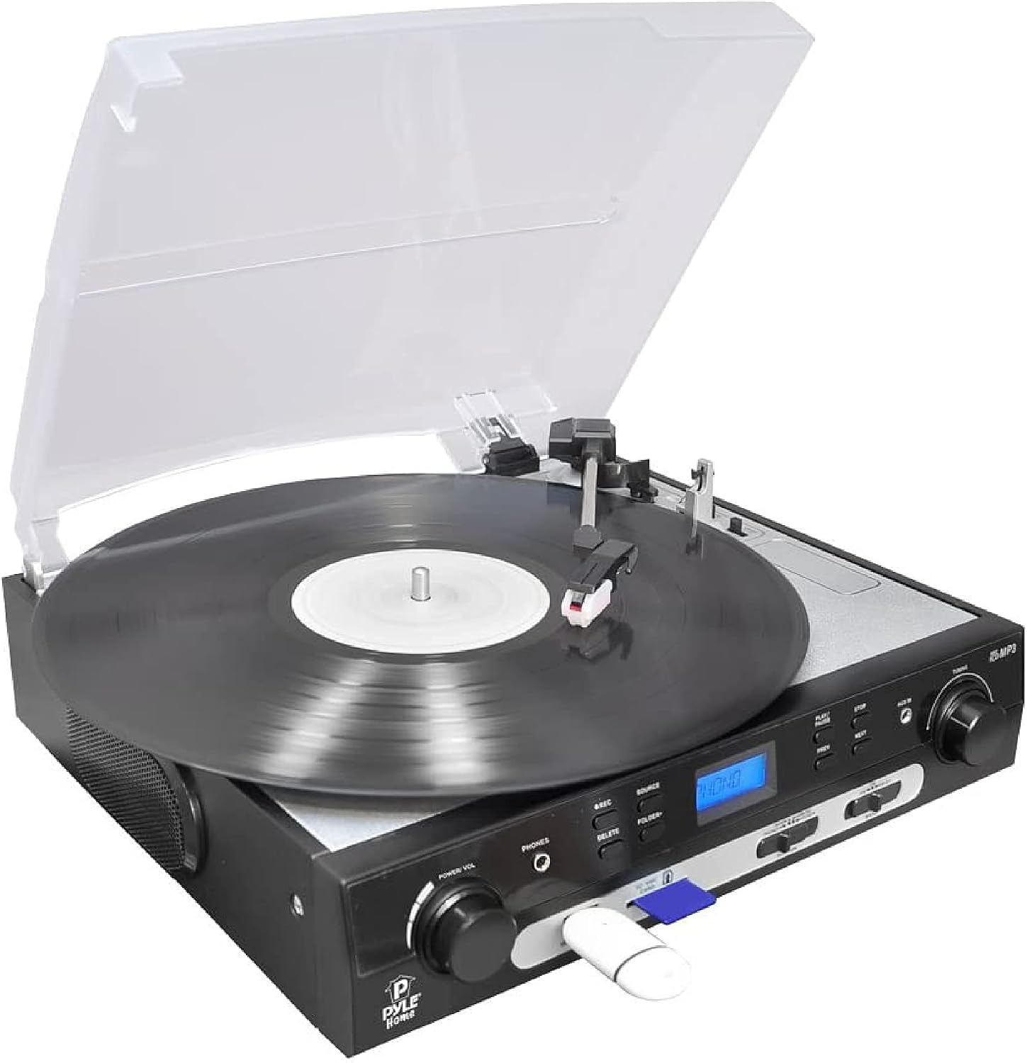 Amazon.com: Upgraded Version Pyle Vintage Record Player, Classic Vinyl ...