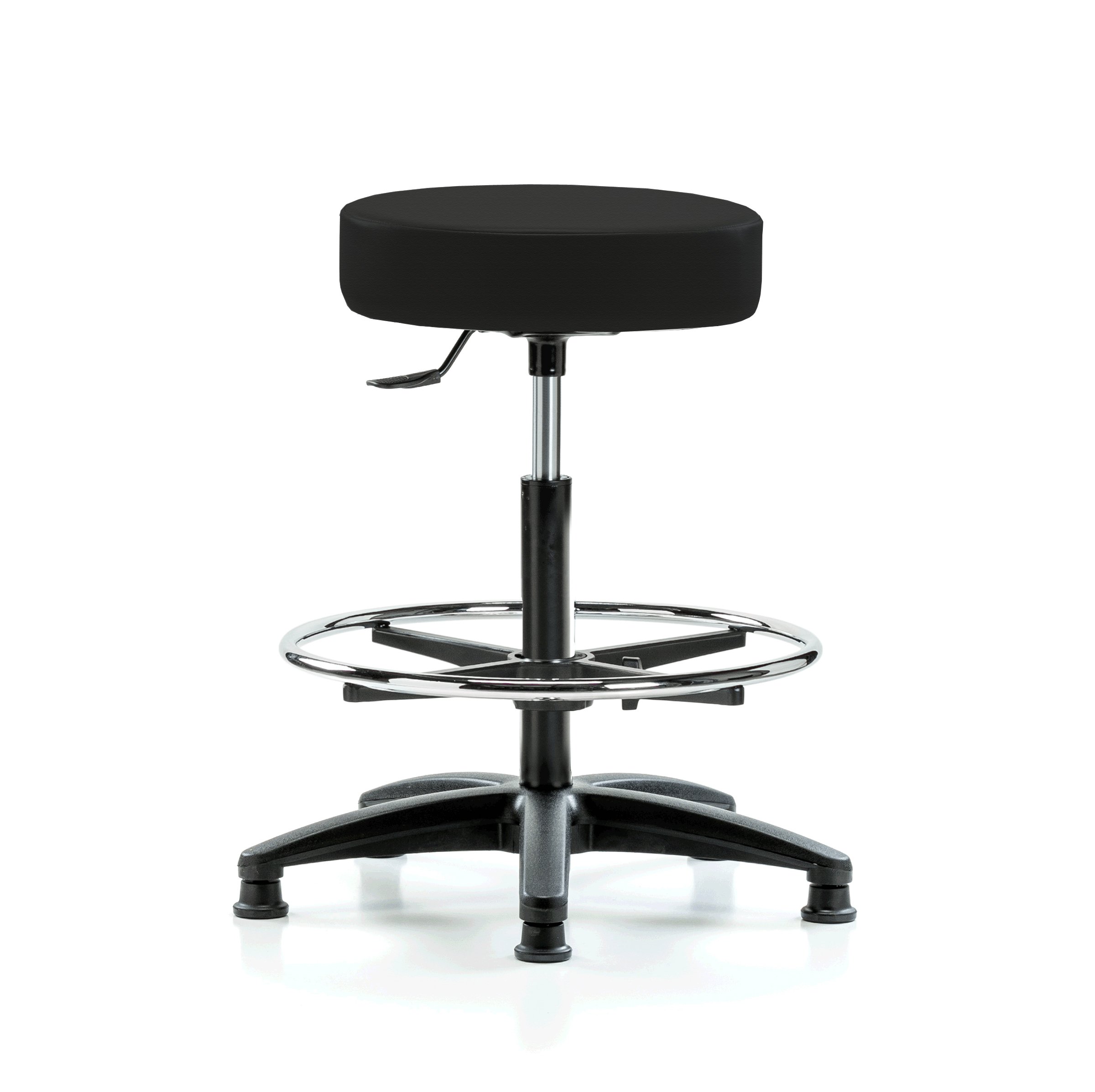 Amazon.com: Perch Rolling Single Lever Height Adjustable Swivel Stool ...