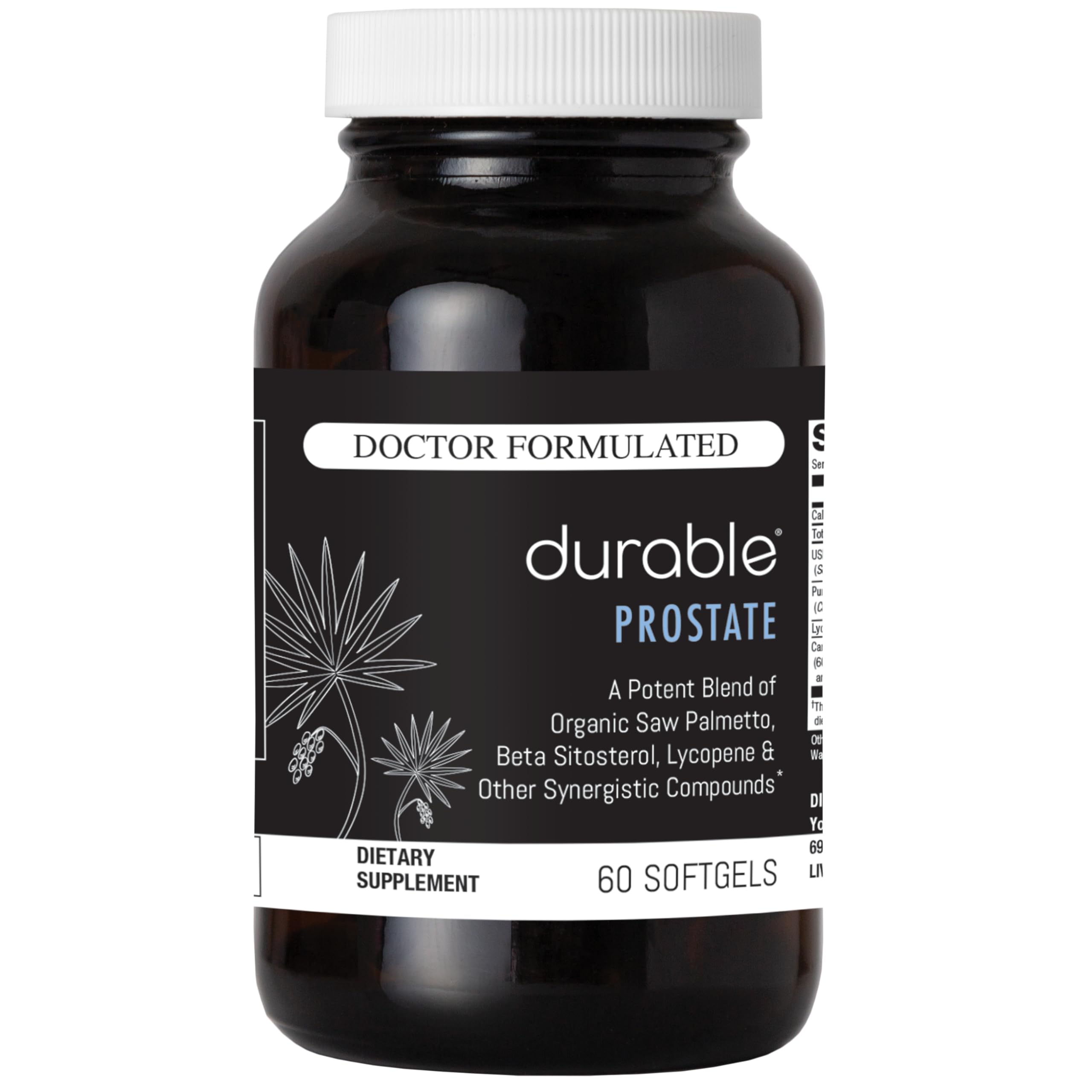 Amazon.com: Durable Prostate – 300 mg Organic USPlus® Saw Palmetto Beta ...