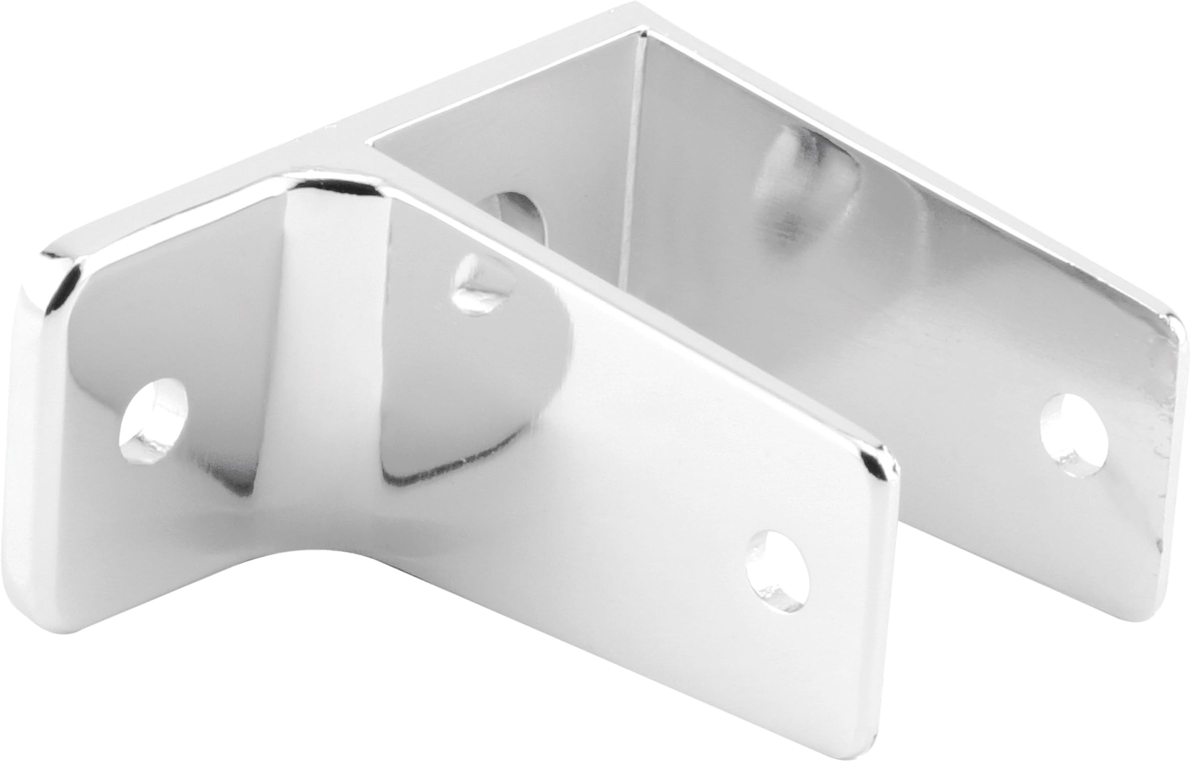 Two Polished Chrome Die Cast Zamac Two Ear Brackets for 7/8 in. Panels ...