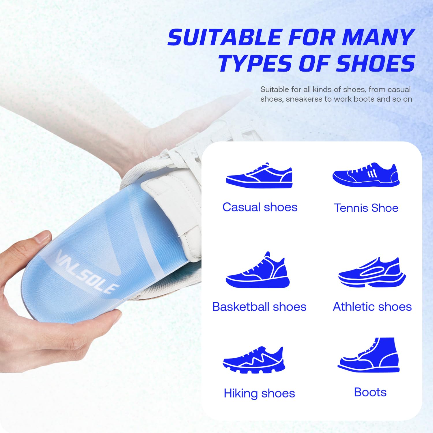 Snapklik.com : VALSOLE Plantar Fasciitis Relief Insoles - Heavy Duty ...
