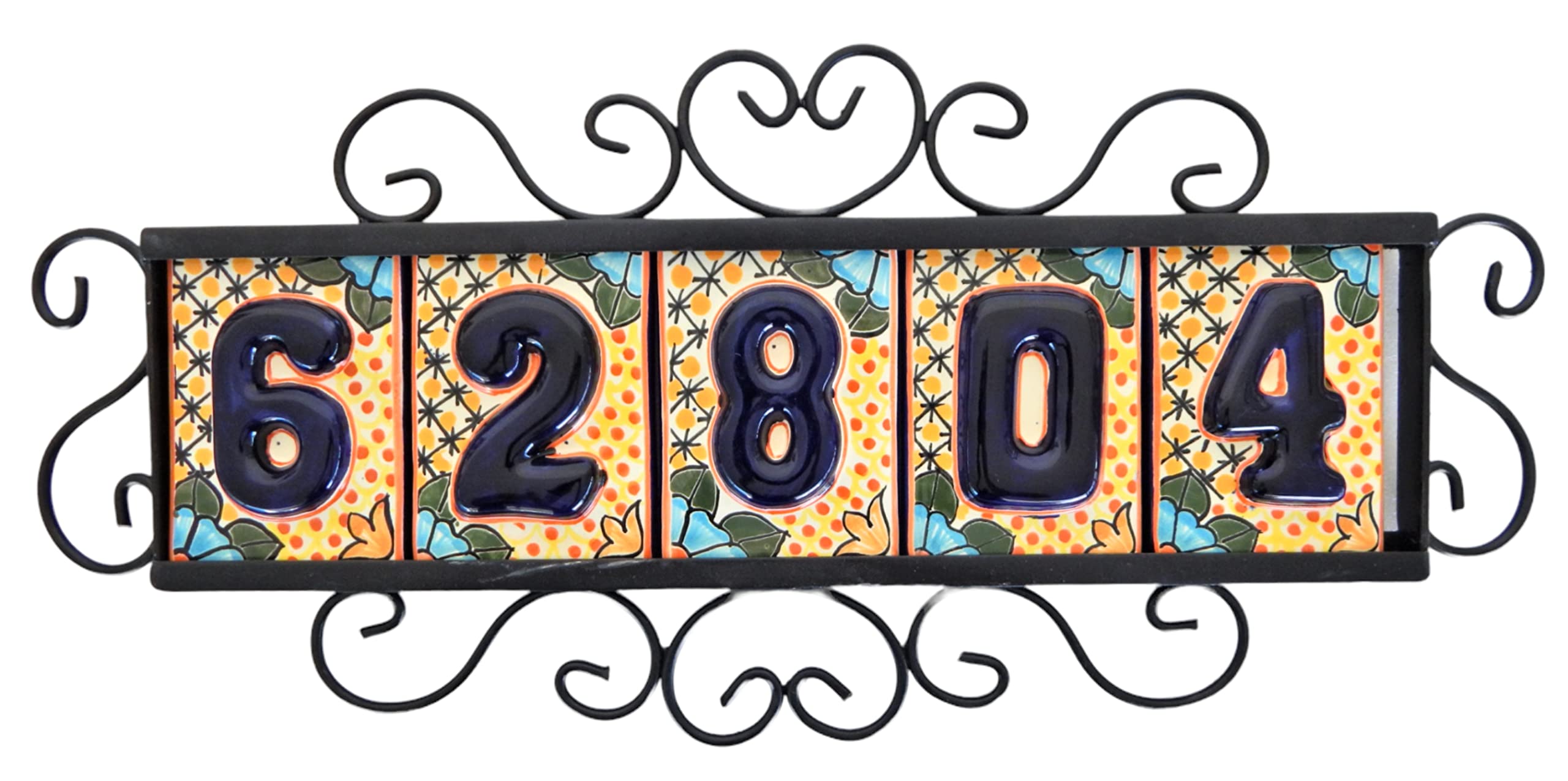 Amazon.com: 5 Mexican Talavera House Number Tile Address Numbers ...