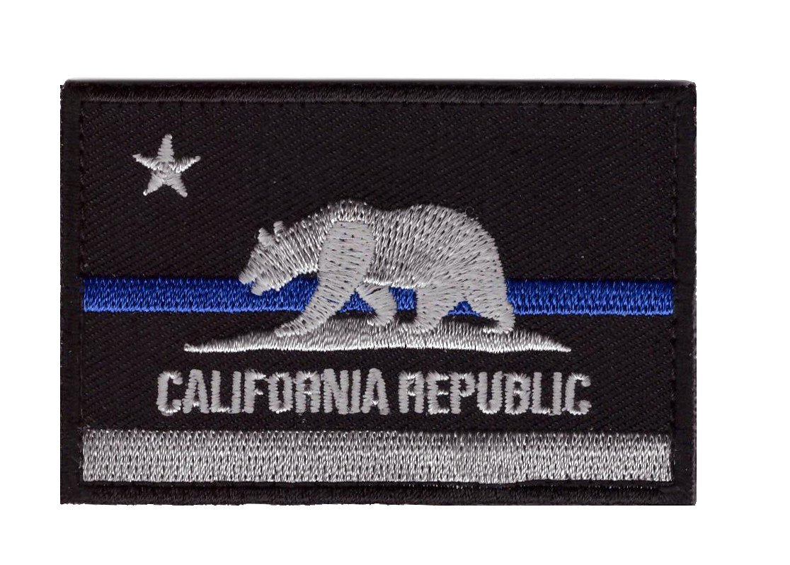Amazon.com: California CA State Flag Thin Blue line Police Tactical ...