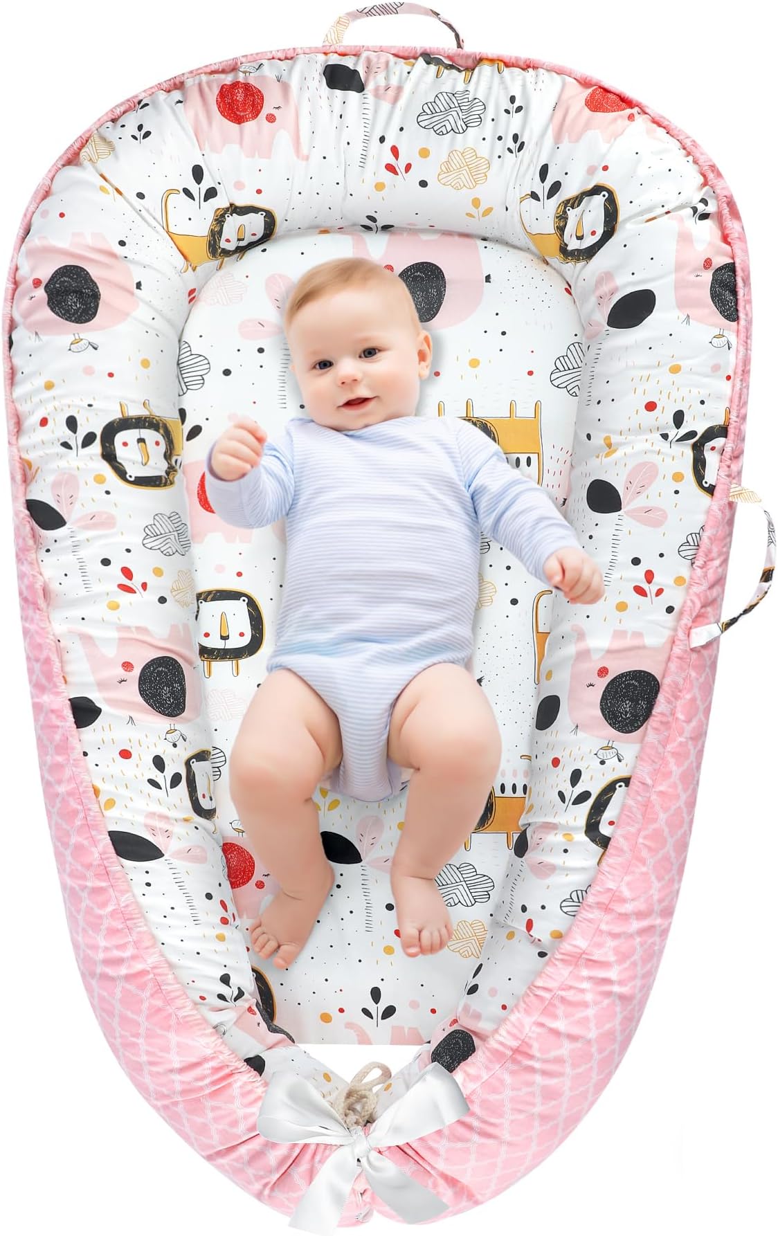 Amazon.com : Aila+Aiden Baby Nest, Baby Lounger, Organic Cotton Lounger ...