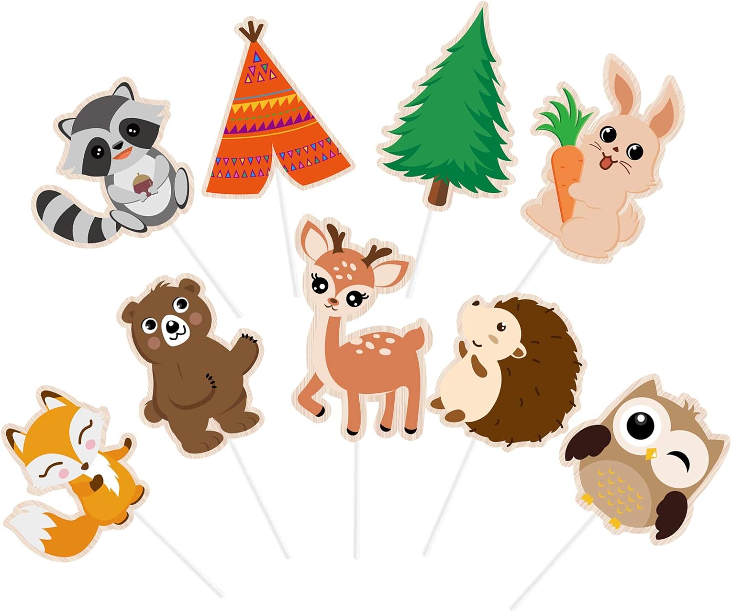 Amazon WERNNSAI Woodland Creatures Cupcake Toppers 45 PCS Cute amazon-wernnsai-woodland-creatures-cupcake-toppers-45-pcs-cute