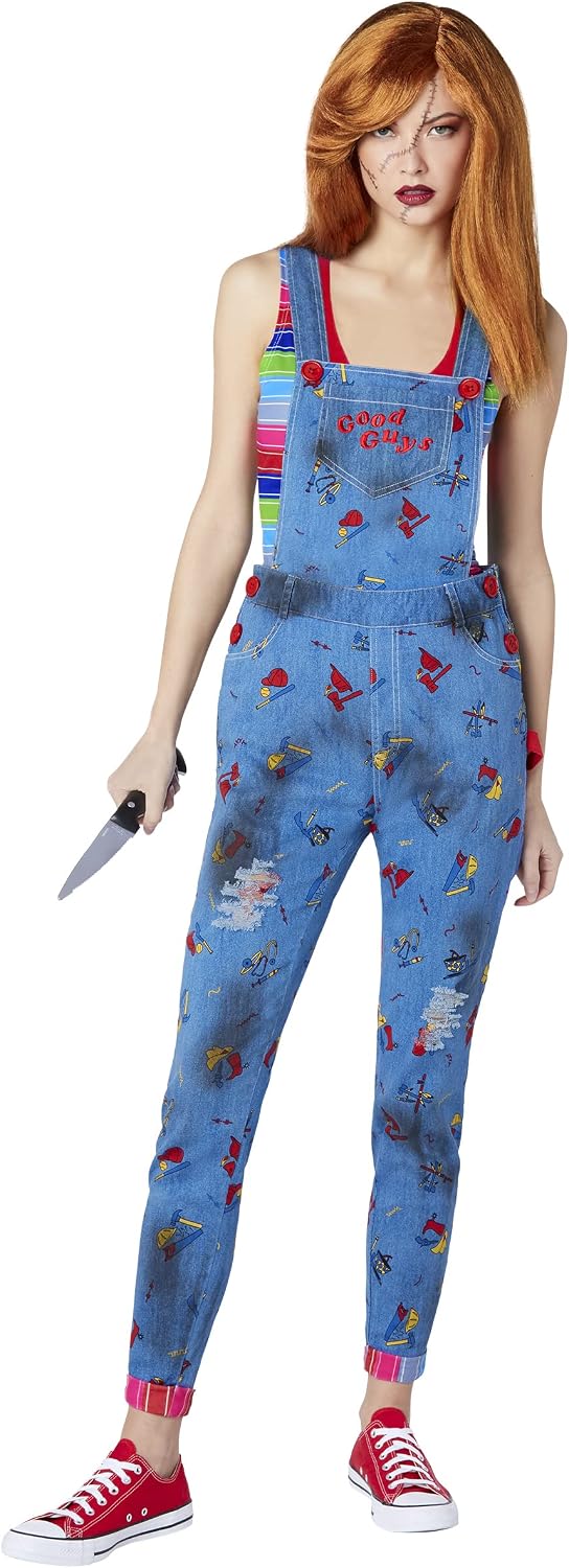 Spirit Halloween Child’s Play Adult Chucky Overalls Costume ...