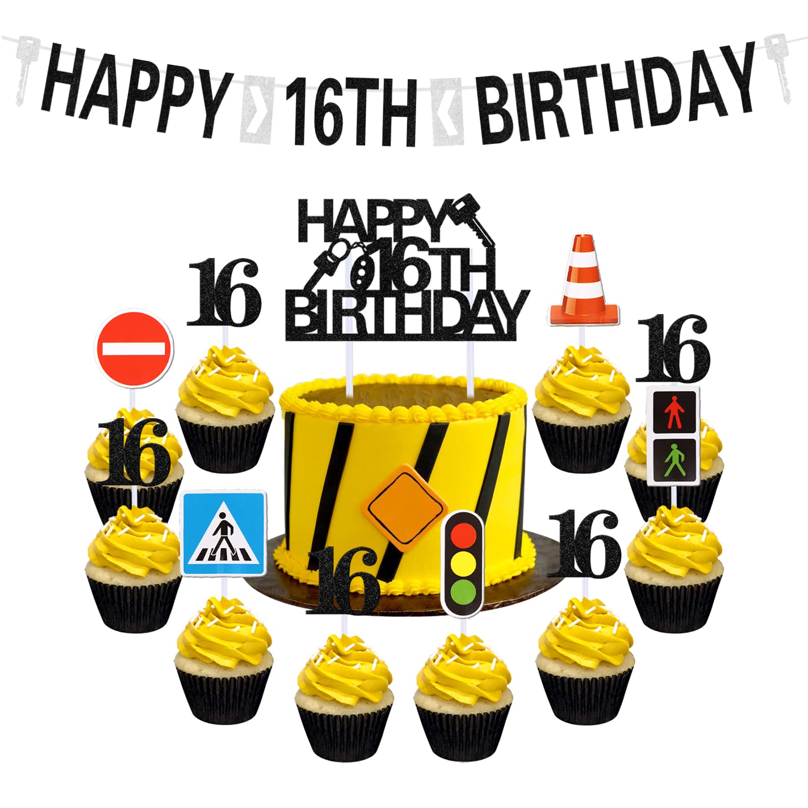 Amazon.com: Driver License Birthday Party Decorations for 16 boys ...