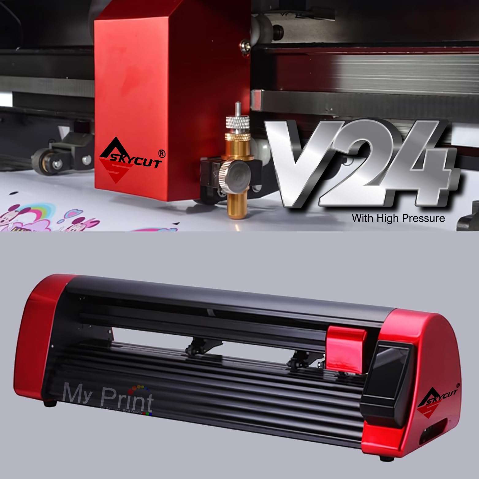 SKYCUT V24 | 24inch | Upto 350 GSM Paper Cutting Plotter | With High Pressure | Auto Feeding ...