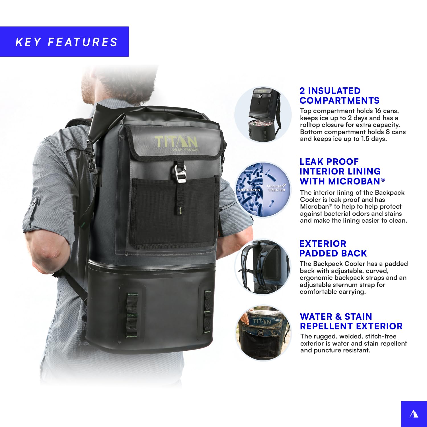 Snapklik.com : Titan By Arctic Zone Deep Freeze Welded Backpack Cooler ...