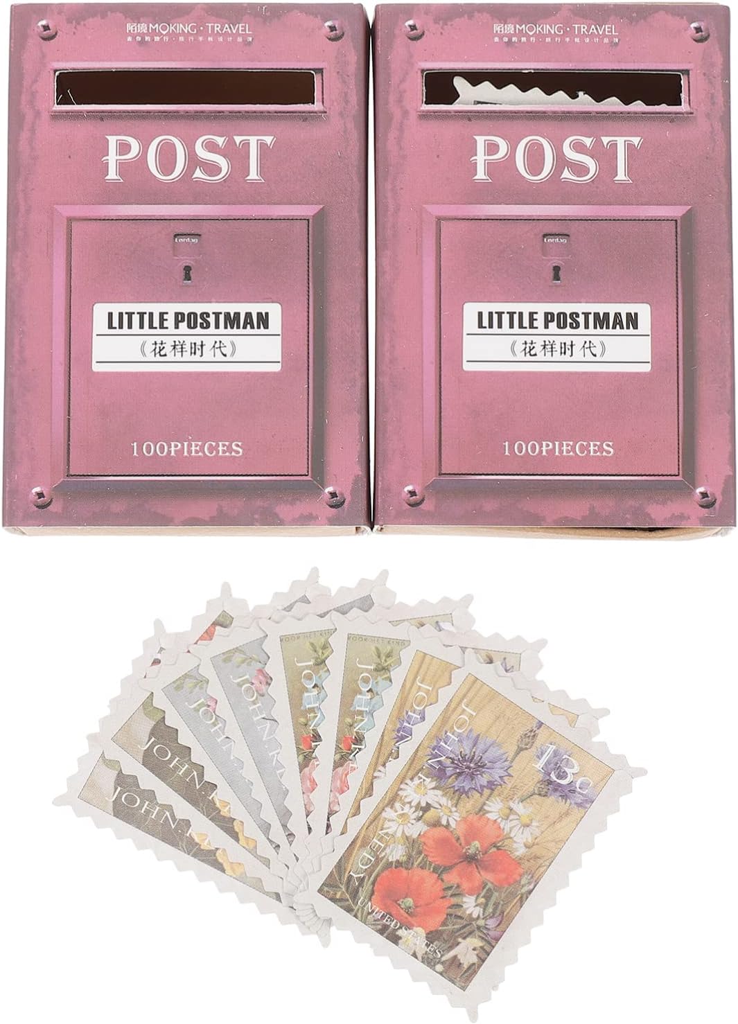 Amazon.com: 304Pcs Vintage Postage Stamp Scrapbook Stickers Aesthetic ...