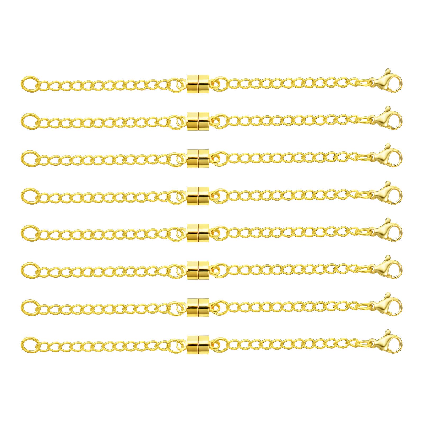 Amazon.com: Qulltk Magnetic Necklace Extender Silver and 14K Gold ...