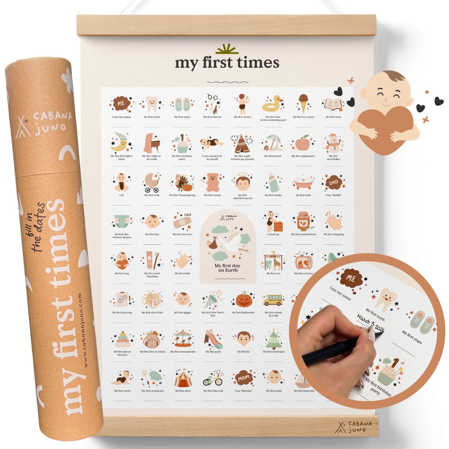 Amazon.com: Poster My First Times - Personalize with Dates, Baby ...